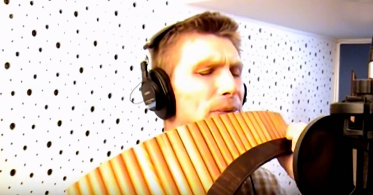 Guy Steps Up to The Mic With a Pan Flute Making A Special Rendition of ...
